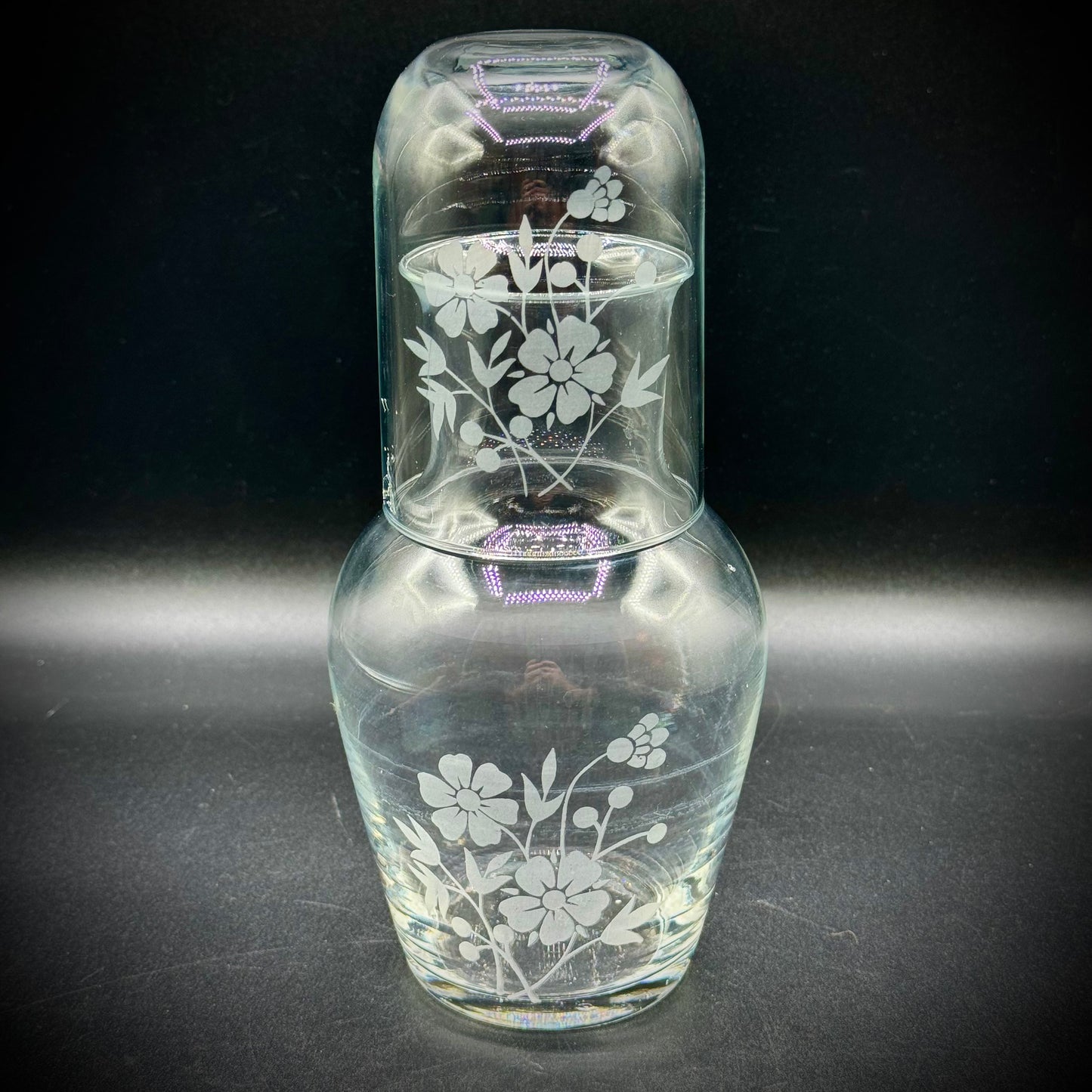 Vintage Crystal Clear Industries Etched Tumble Up – Picker Road Boutique