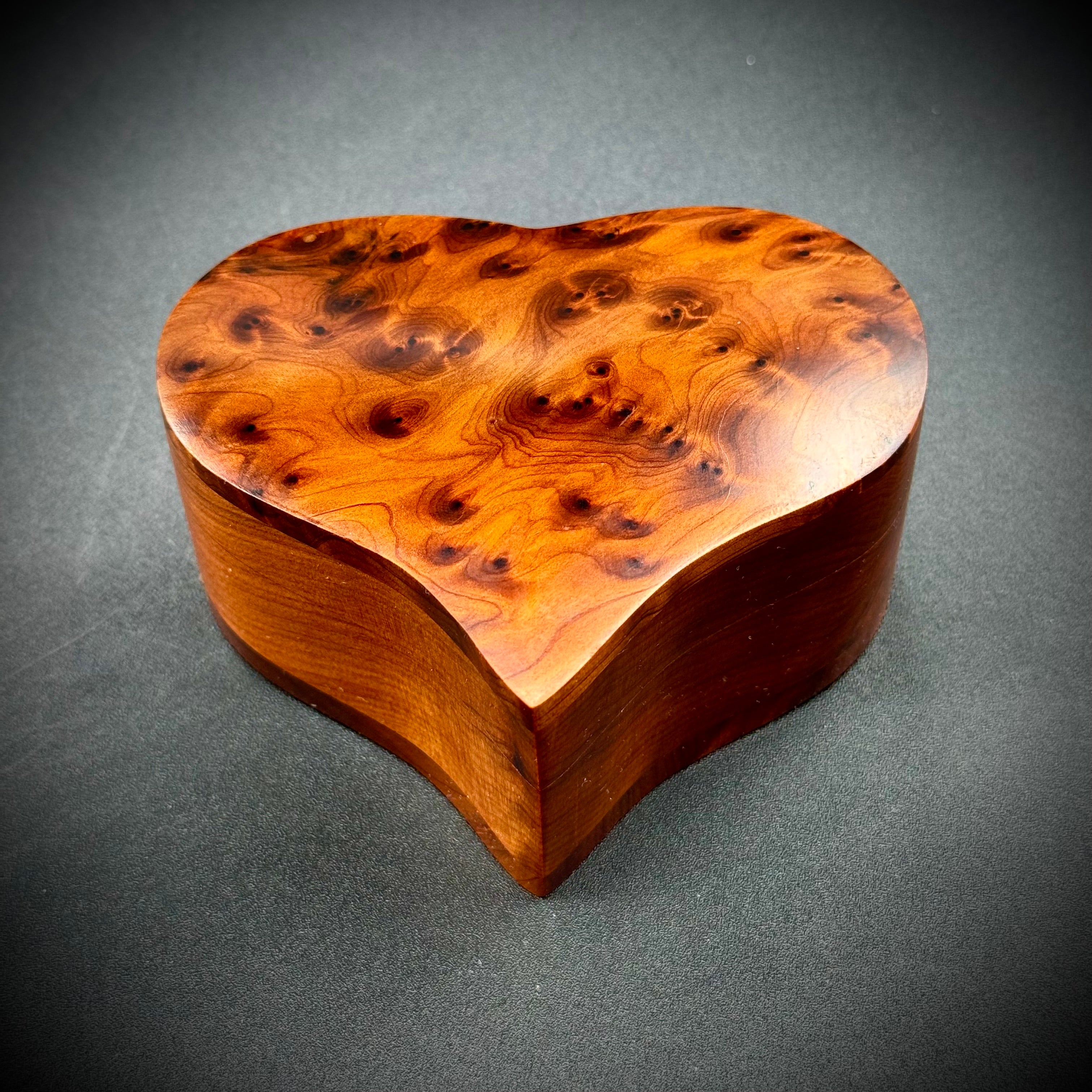 Hand Crafted Heart Shaped Wood Trinket Box - Curated at Munich Medieva ...