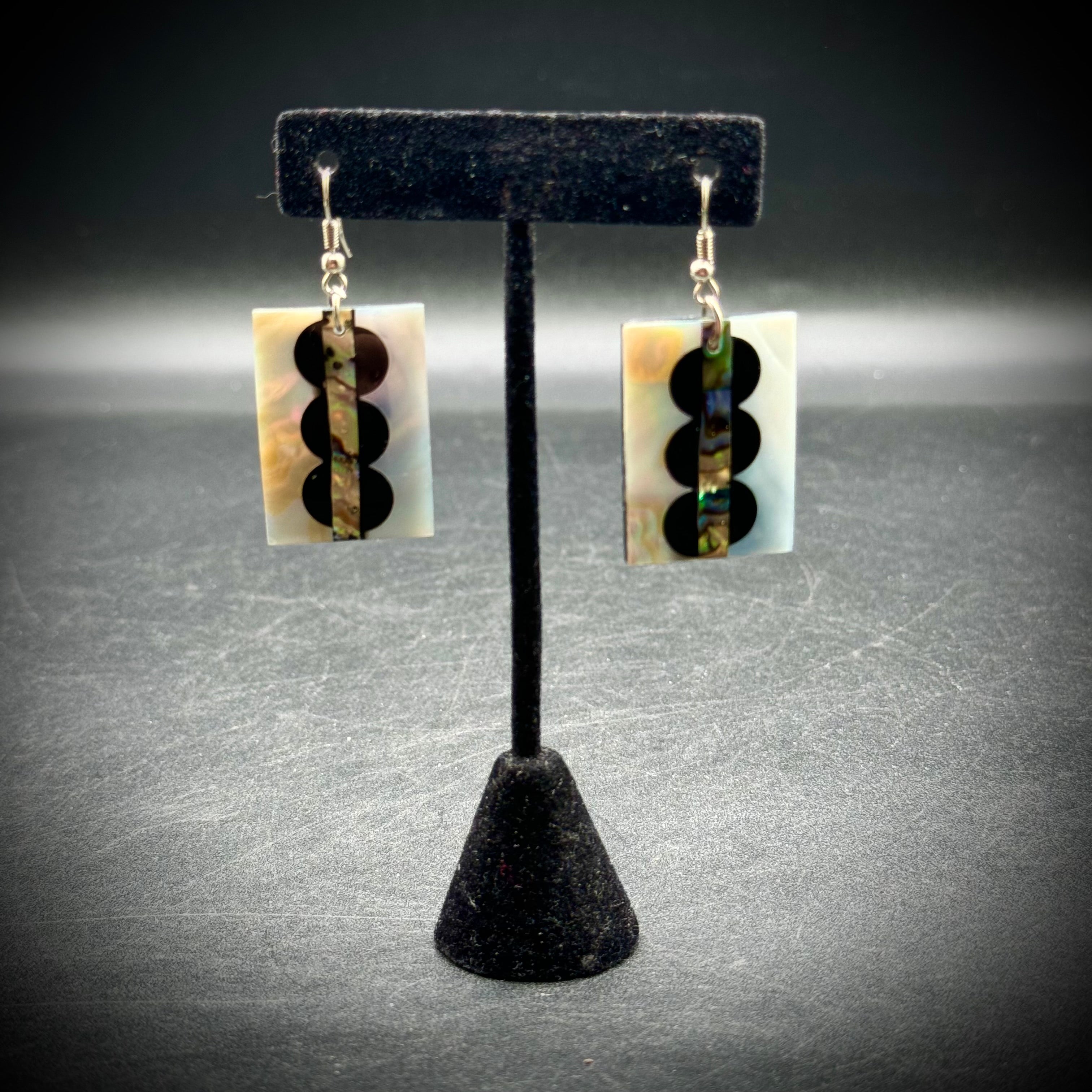 Inlaid Abalone Shell on Resin Earrings – Picker Road Boutique