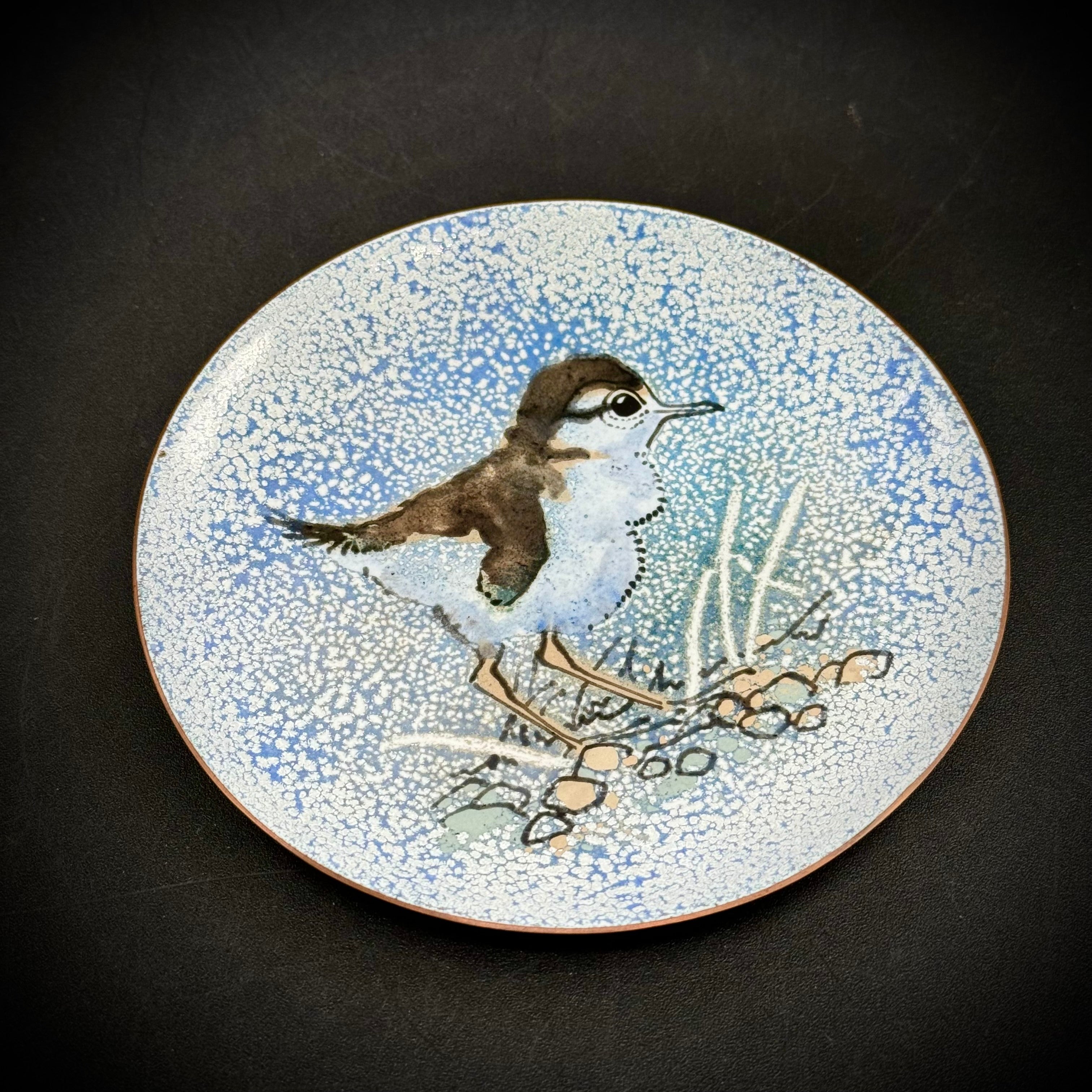 Signed Norman Brumm Enamel on Copper Bird Plate – Picker Road Boutique