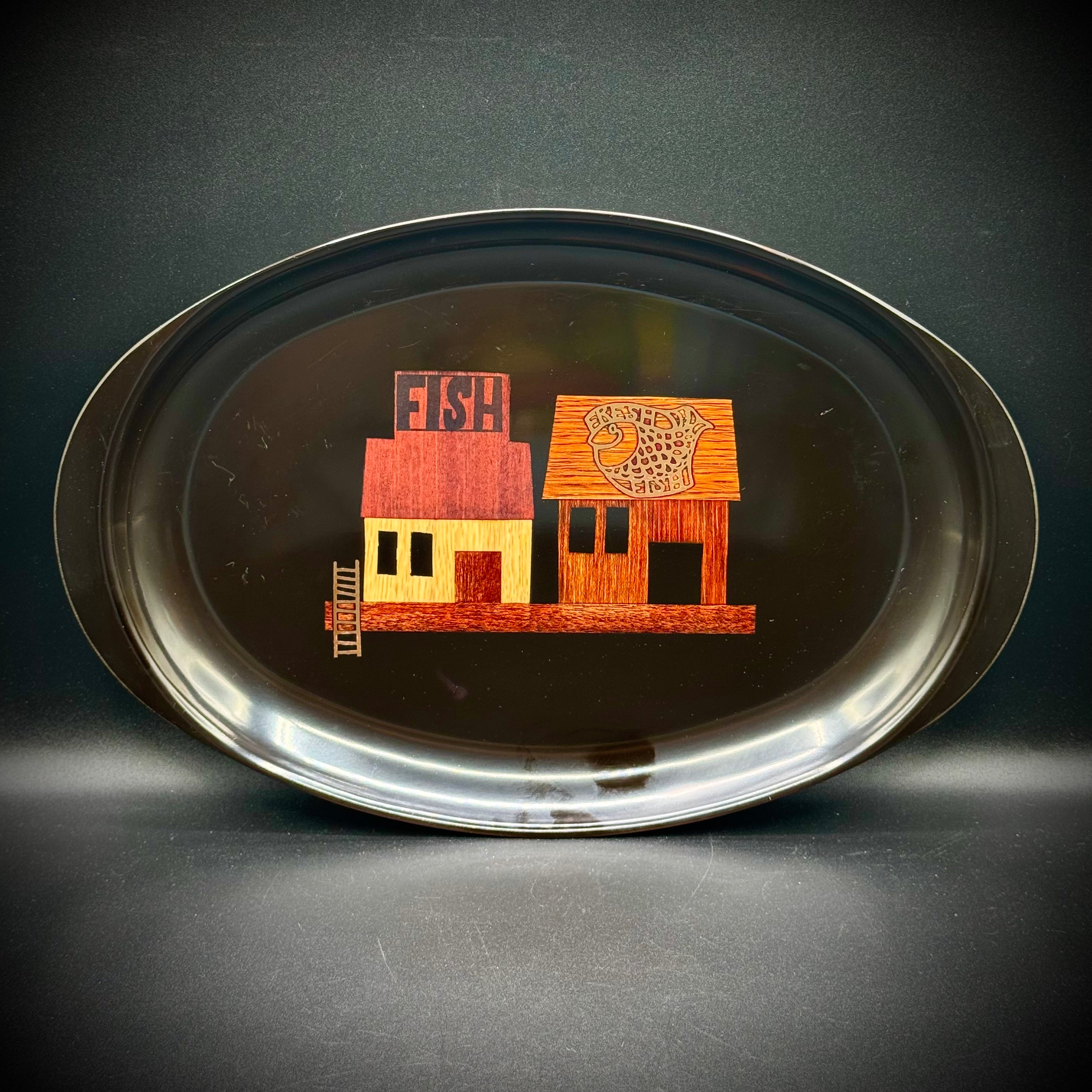 Vintage Couroc Fish Market Motif Hand Crafted MCM Tray – Picker Road ...