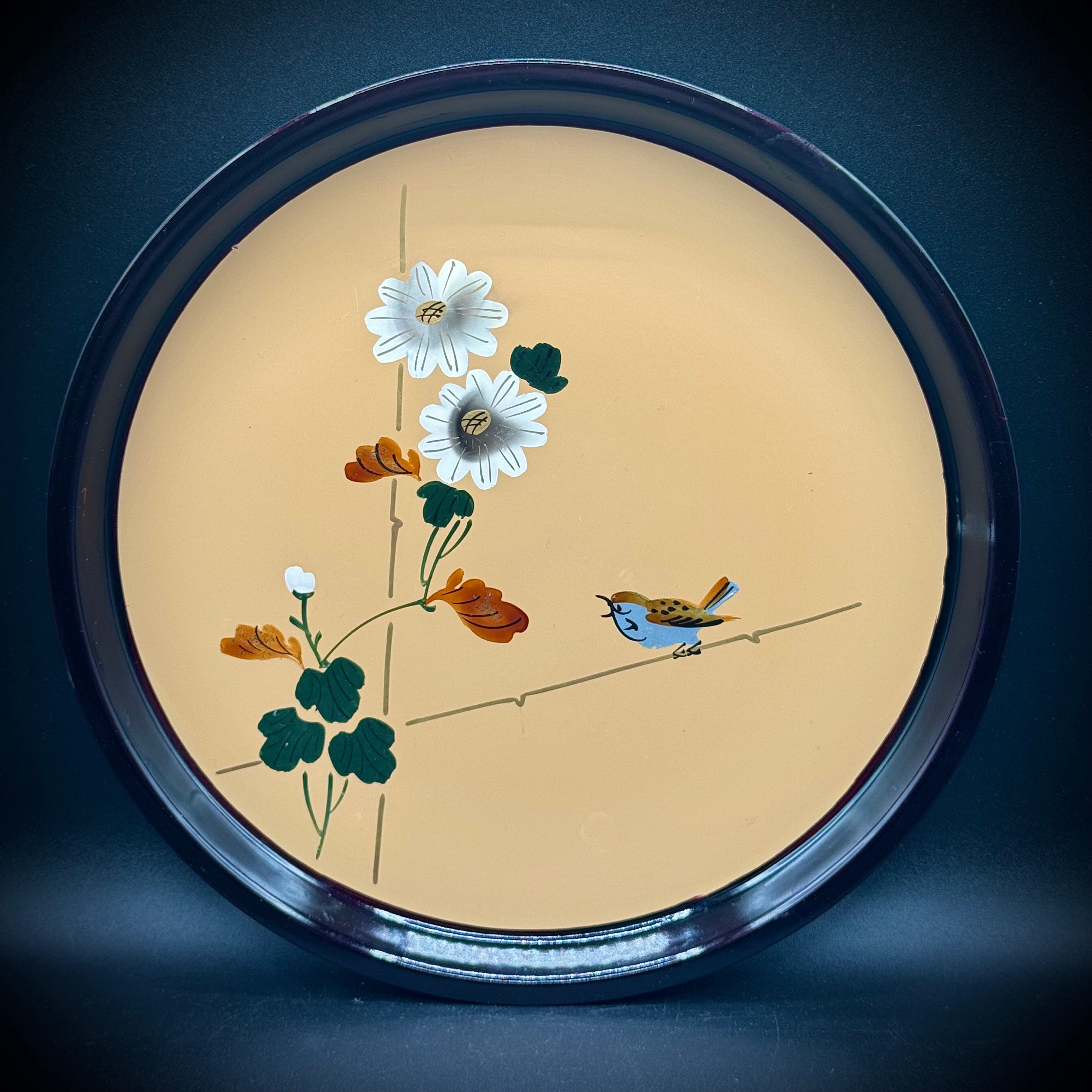 Vintage Bird & Tree Wajima-Nuri Lacquered Tray - Made in Japan – Picker ...