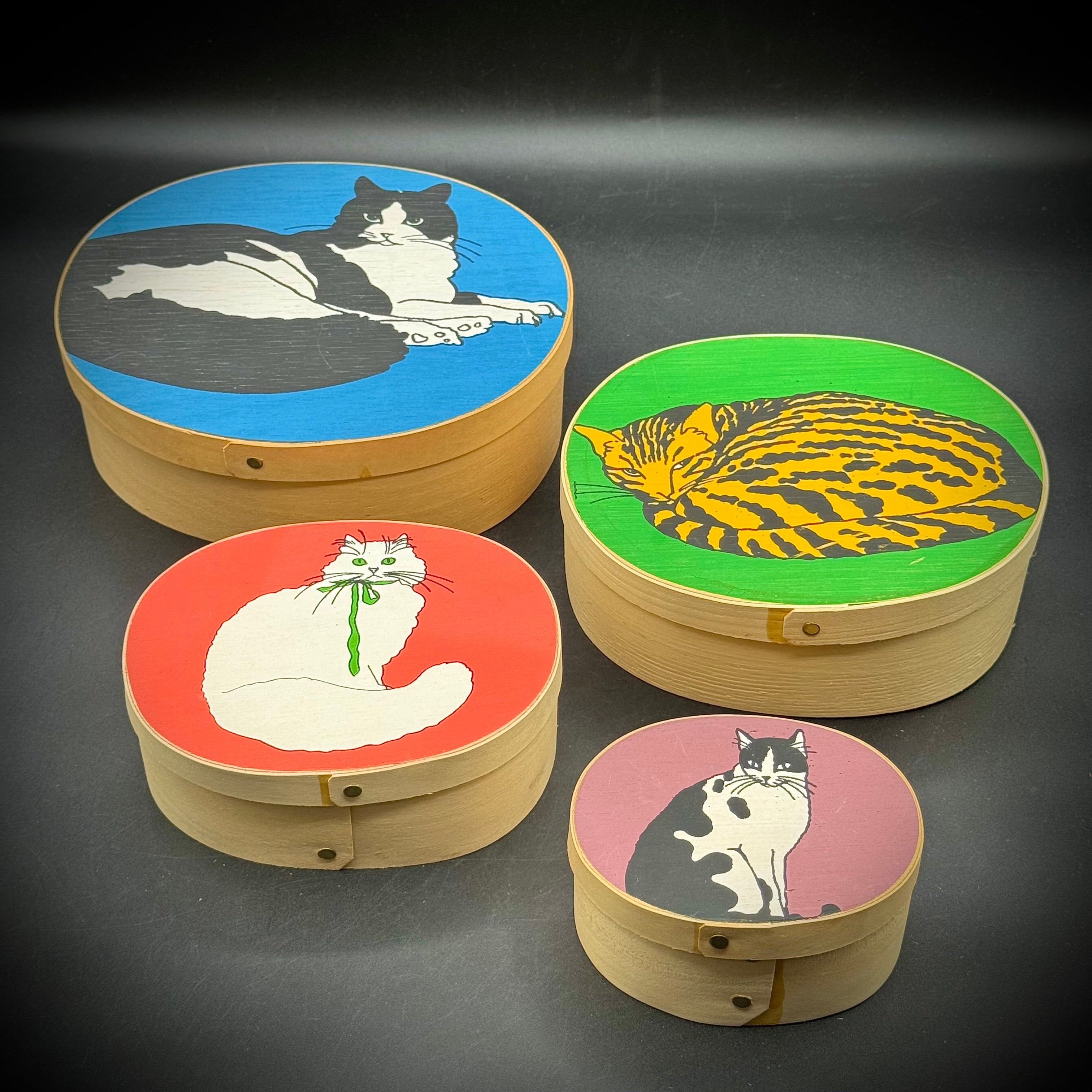 Amazing 4-Tier Cat Motif Shaker Nesting Box Set – Picker Road Boutique