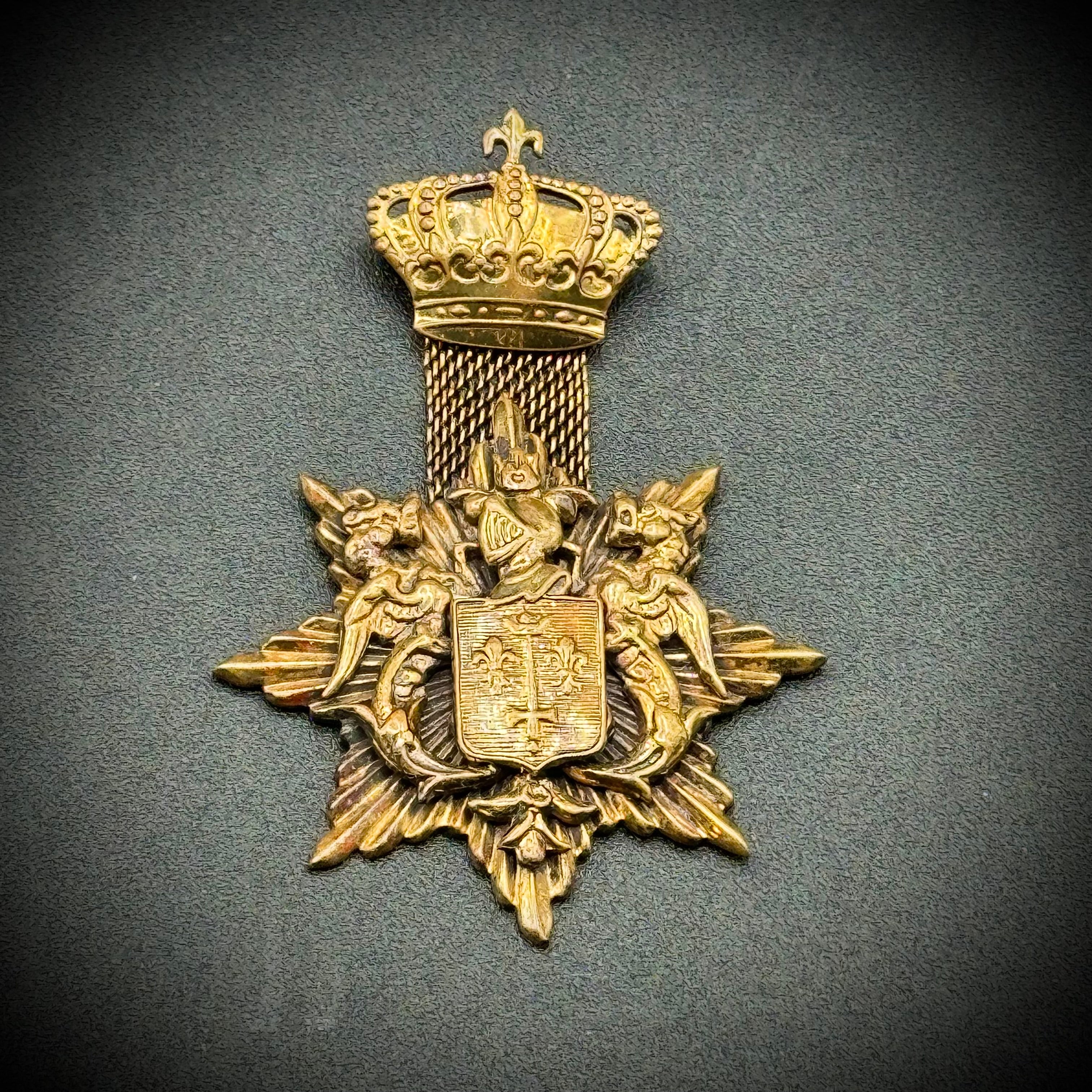 Vintage Fraternity Medal with Crown Metal Mesh Ribbon – Picker Road ...
