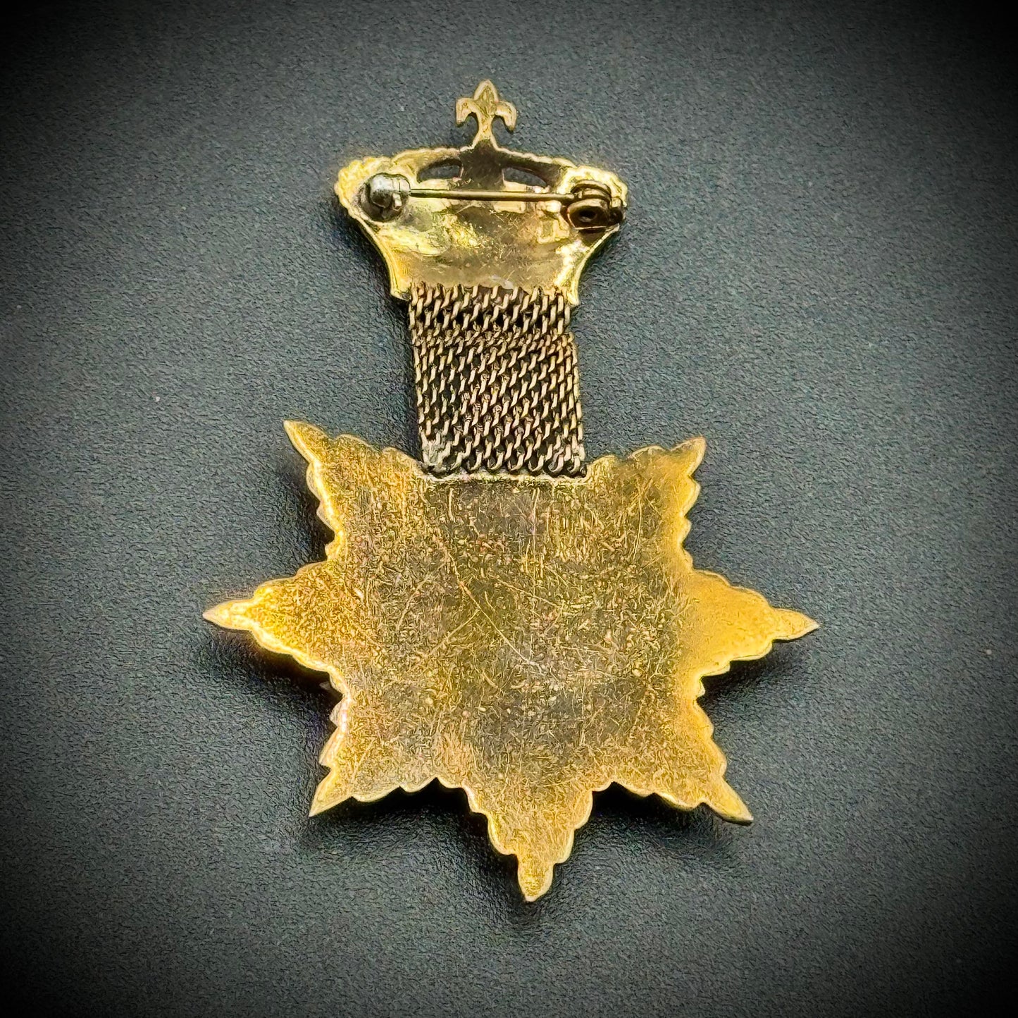 Vintage Fraternity Medal with Crown Metal Mesh Ribbon – Picker Road ...