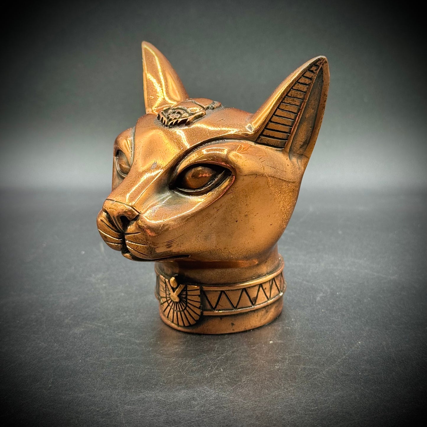 Egyptian Cat God Bastet Heavy Metal Bust – Picker Road Boutique