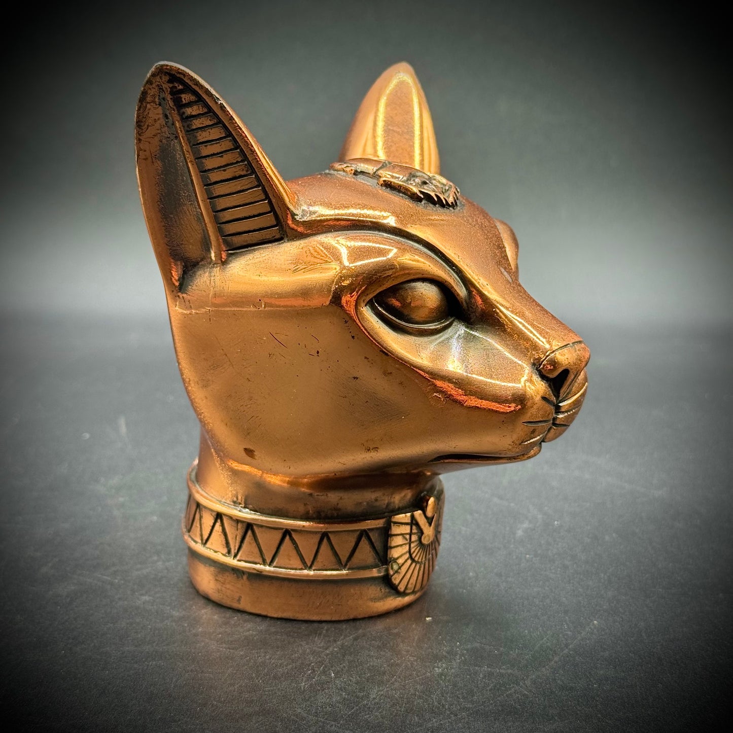 Egyptian Cat God Bastet Heavy Metal Bust – Picker Road Boutique